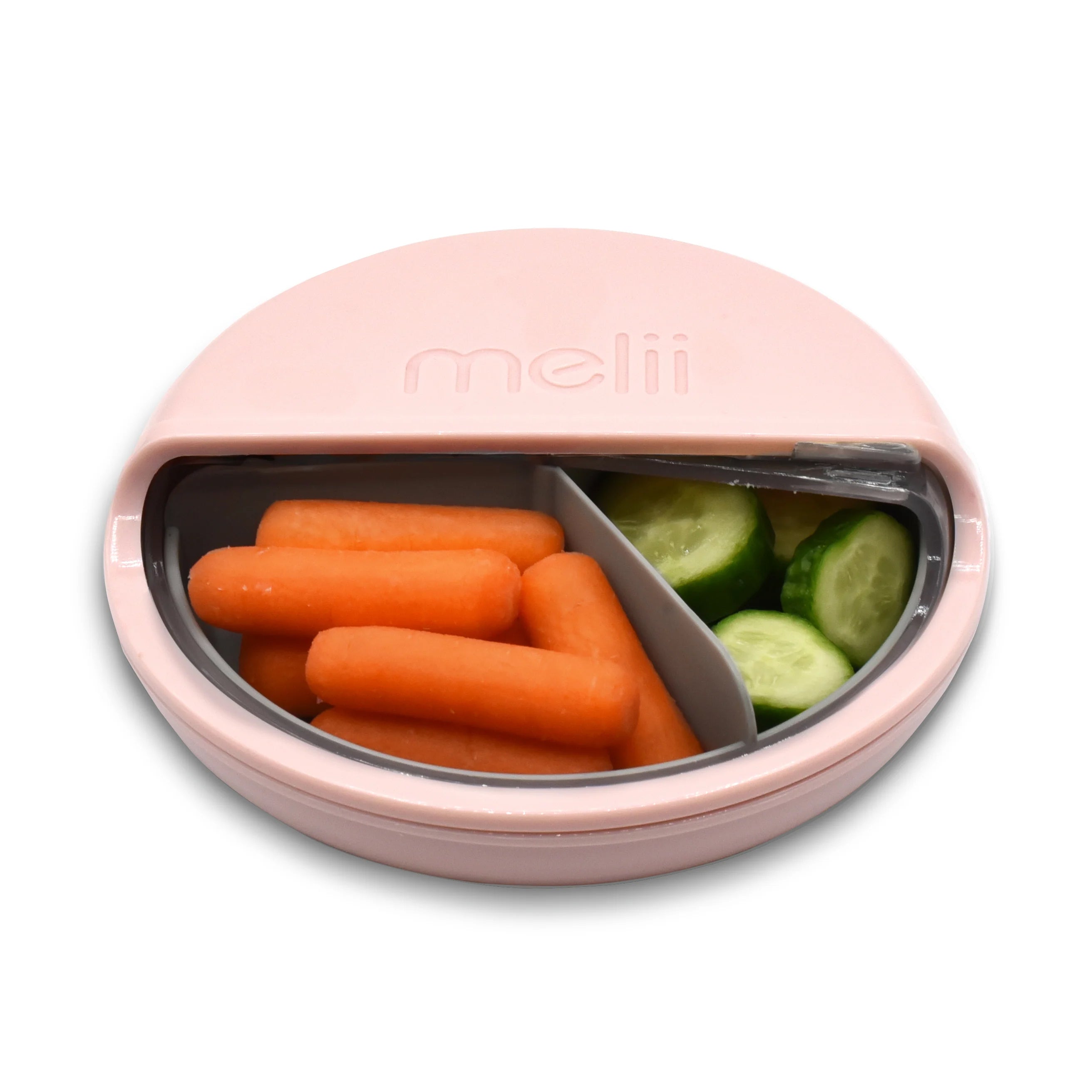 melii Spin Container for Kids - 3-Compartment Snack Container with Exc ...